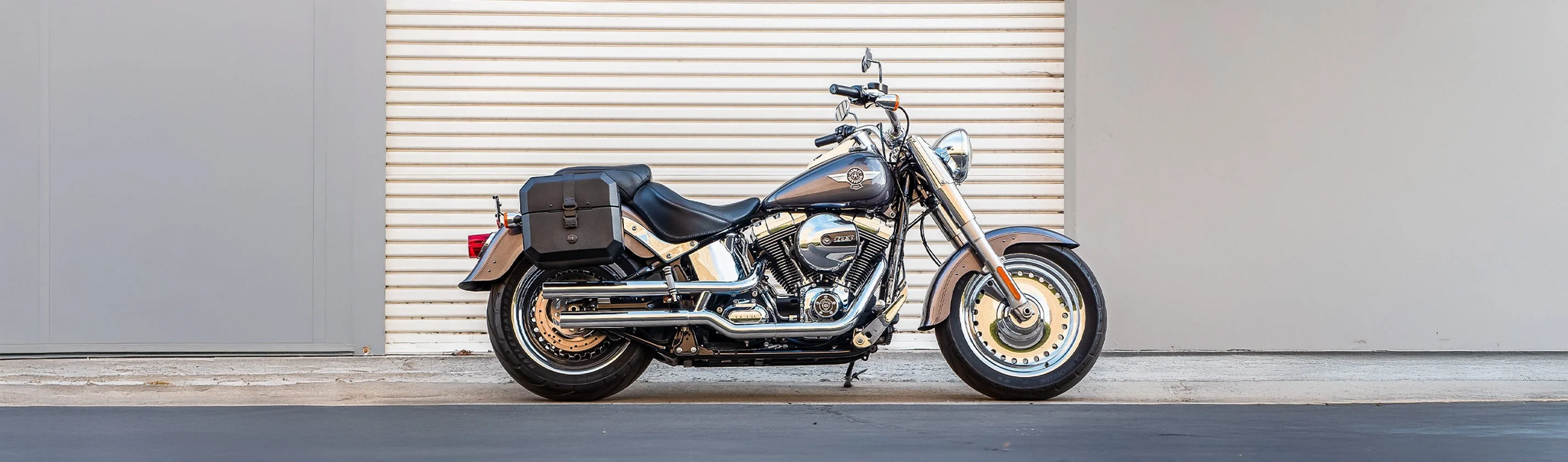 Harley Davidson Softail Fat Boy Lo FLSTFB Saddlebags - Viking Bags USA