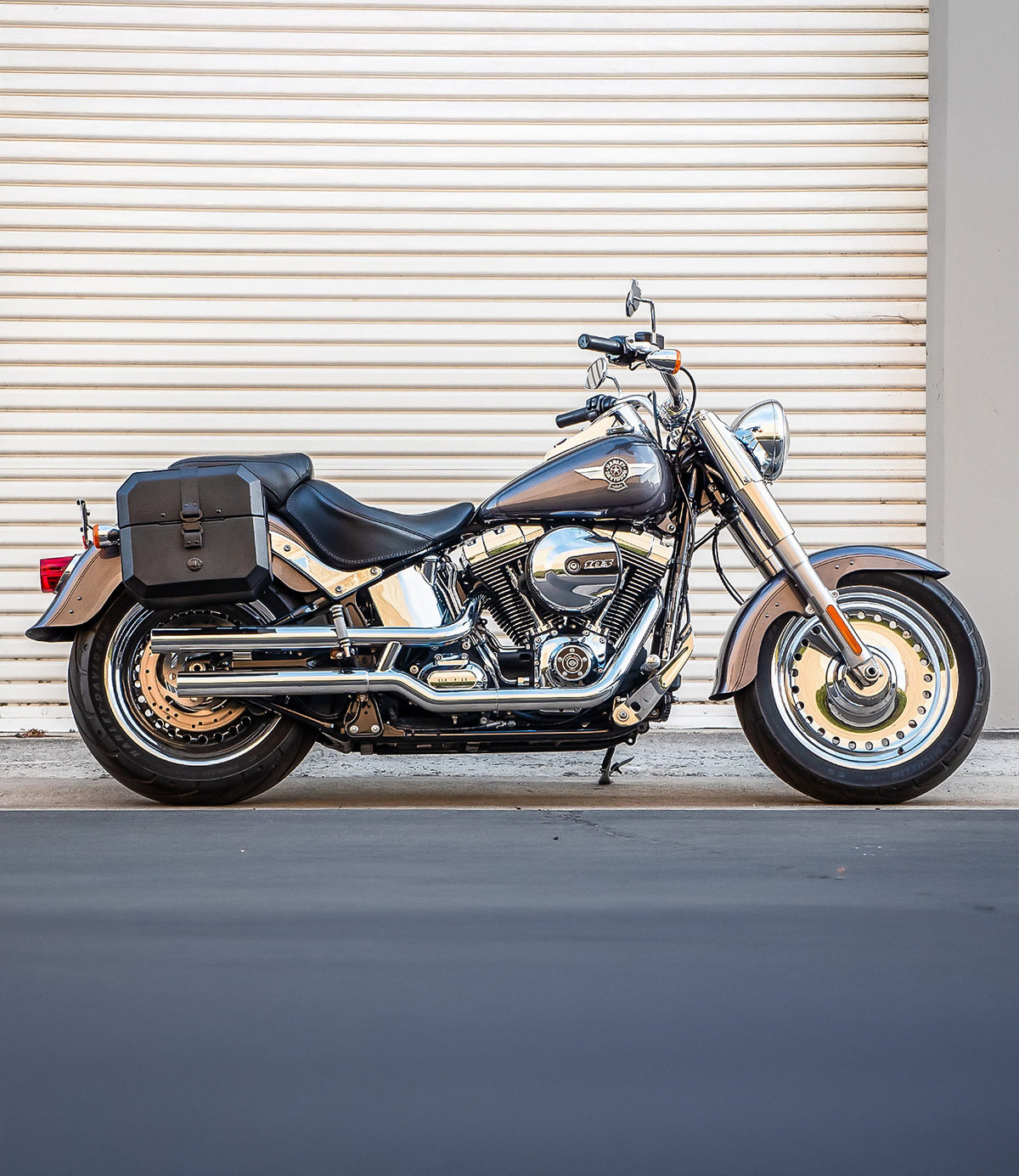 Harley Davidson Softail Fat Boy Lo FLSTFB Saddlebags - Viking Bags USA