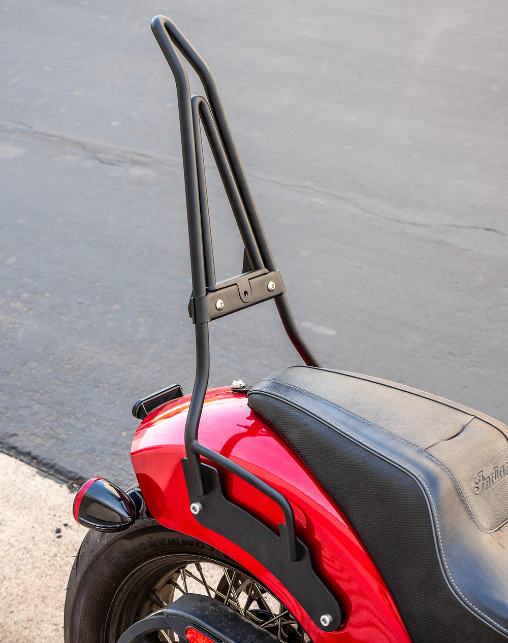 Viking IronBorn Blade 25" Matte Black Sissy Bar w/ Foldable Rack for ...