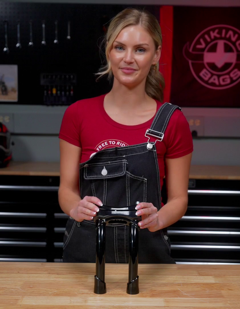 Viking Warlock Gloss Black 8" Dyna Super Glide Custom FXDC/I Pullback ...