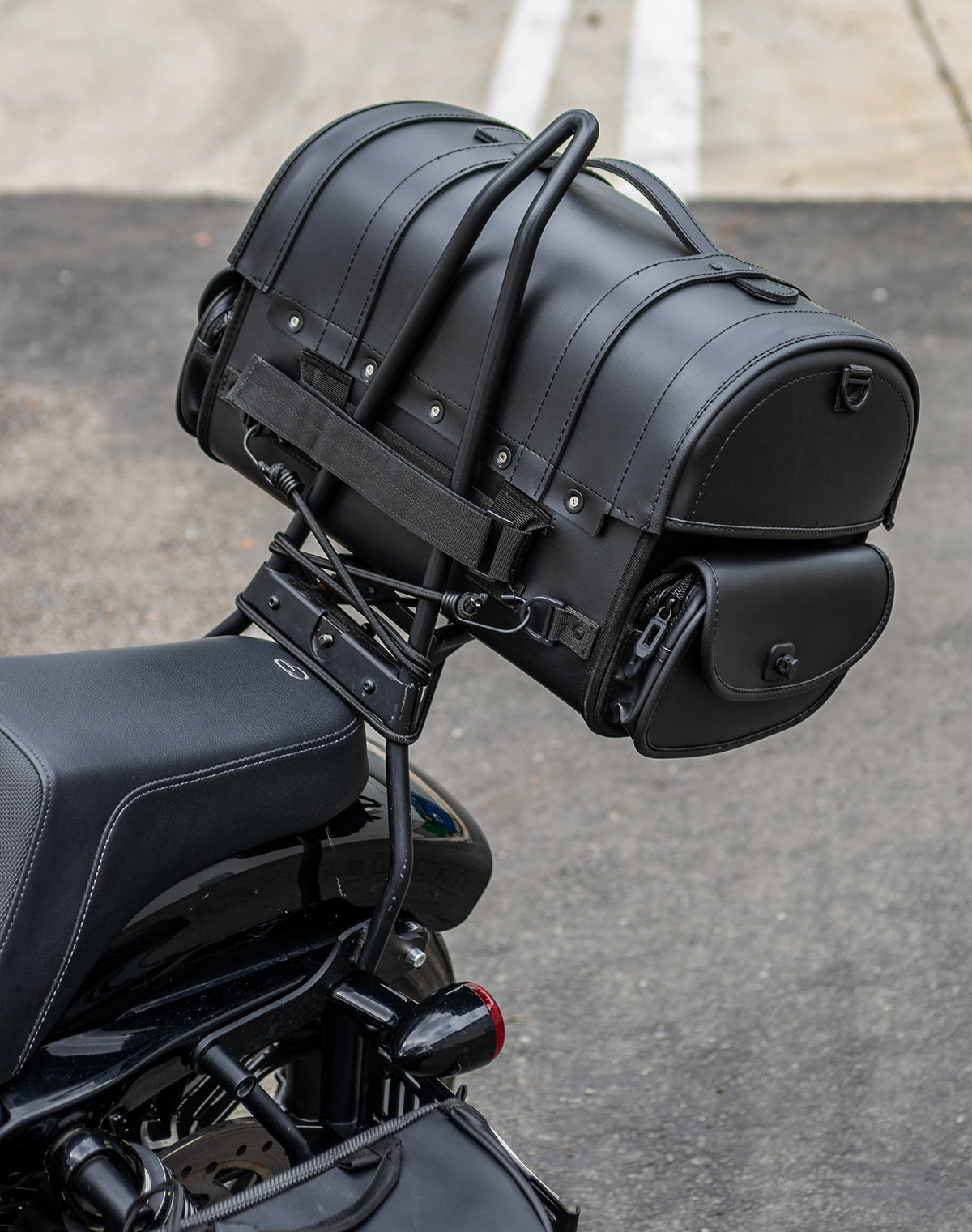 Viking Century Medium Yamaha Leather Motorcycle Trunk Bag - VikingBags