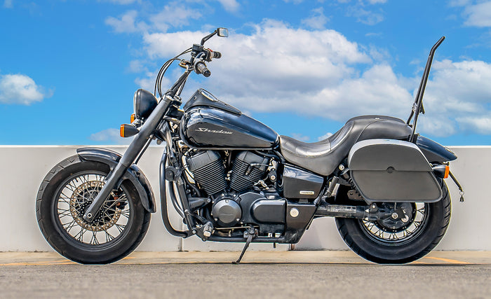 Viking 28L Panzer Medium Quick-Mount Honda 750 Shadow Phantom Leather ...