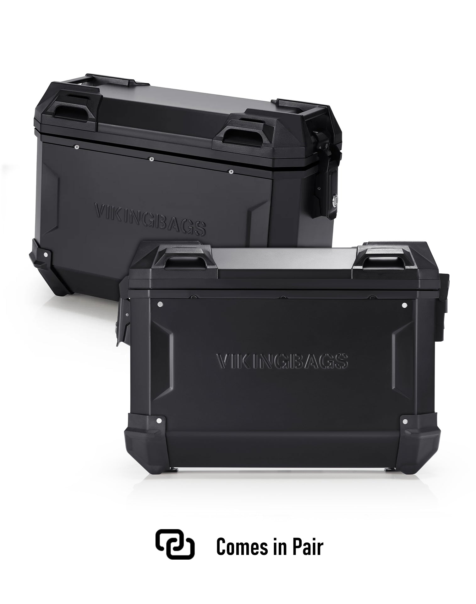 Viking Apex Black XL Suzuki V-Storm 1050 Motorcycle Aluminum Side Cases