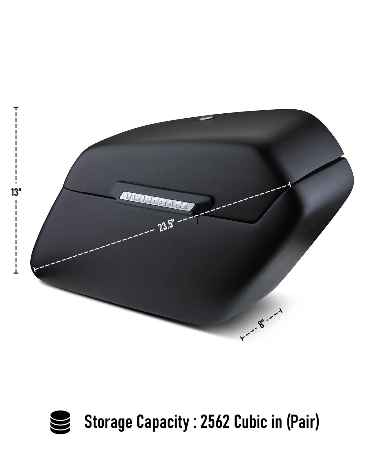 Viking 42L Baldur XL Harley Softail Deluxe FLDE Matte Hard Saddlebags