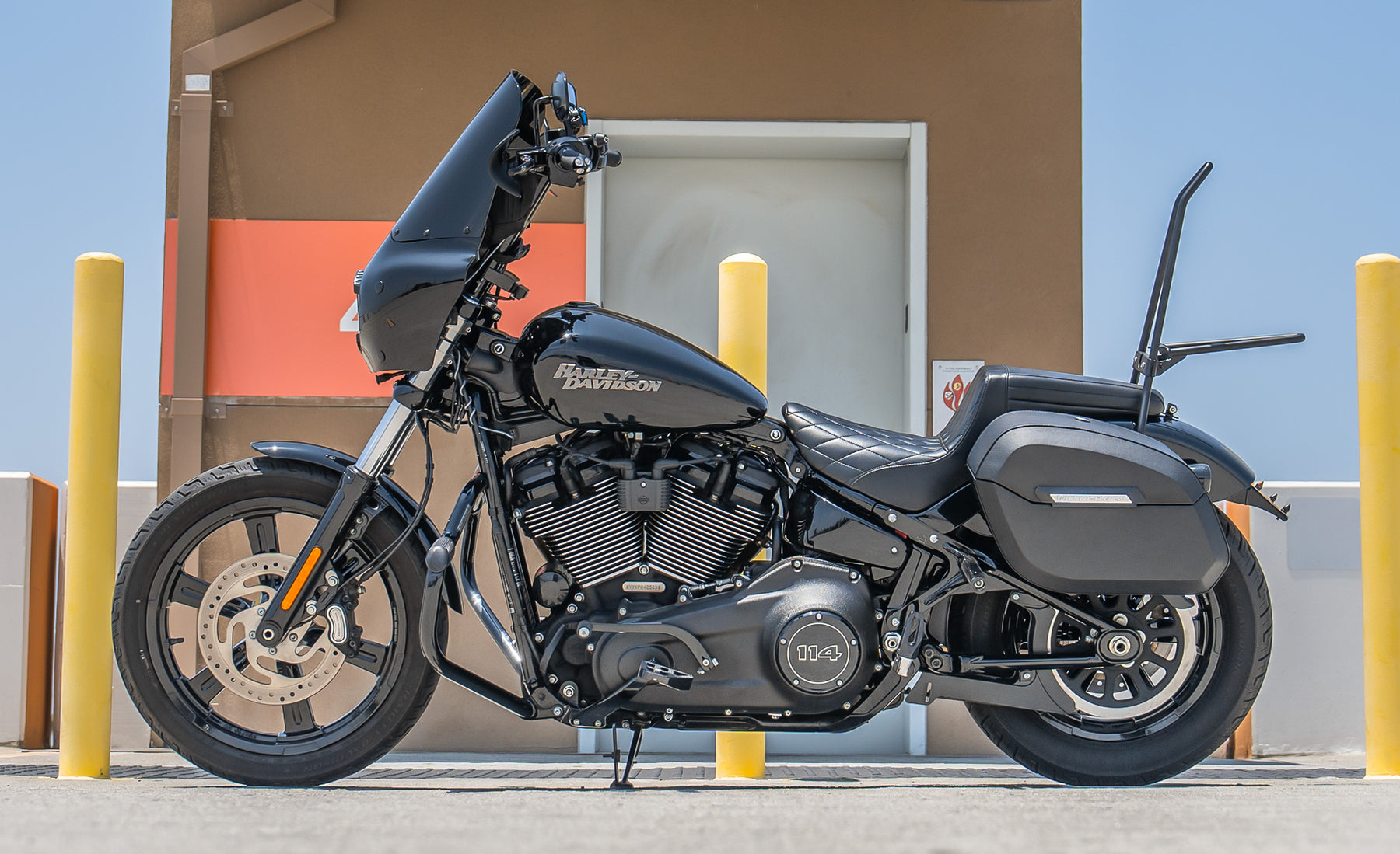 Viking Darkin Large Quick Mount Harley Softail Street Bob FXBB Leather ...