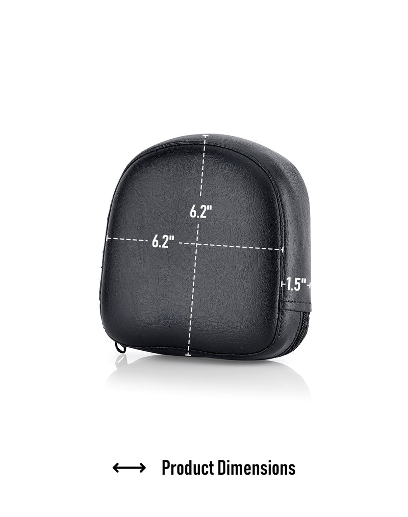 Viking Iron Born Plain Leather Short Backrest Pad for Indian Foldable ...