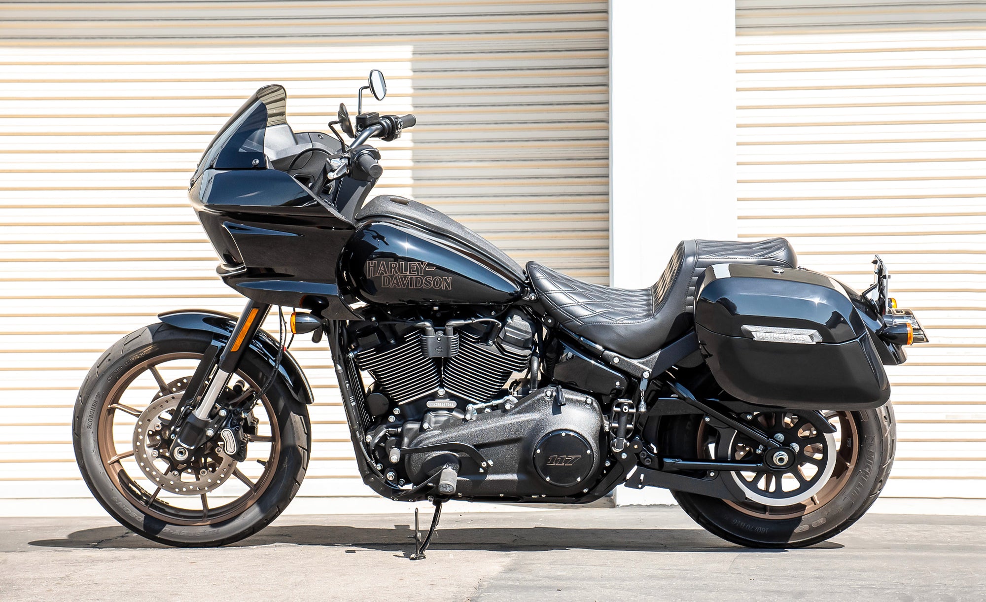 Viking Lamellar Raven XL Harley Softail Low Rider ST FXLRST Painted ...