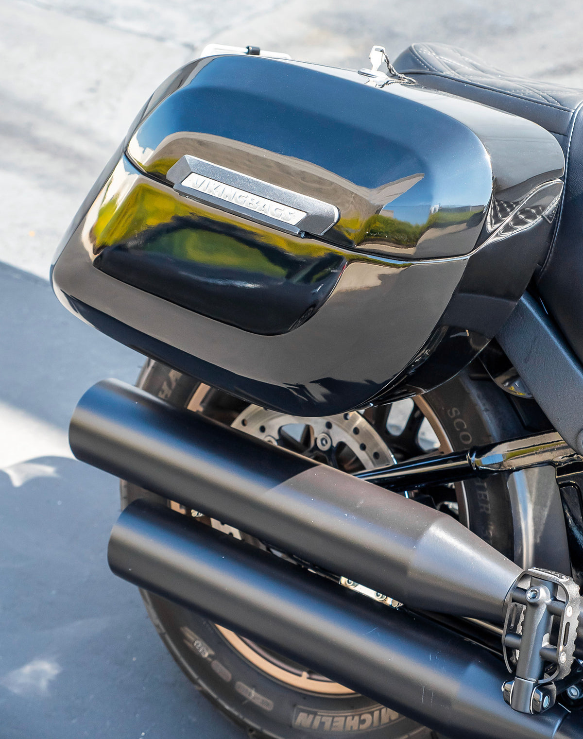 Viking Lamellar Raven XL Harley Softail Low Rider ST FXLRST Painted ...