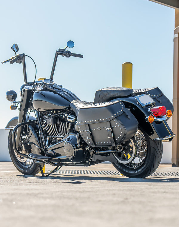 Viking 35L Legacy XL Harley Softail Heritage FLHC/S Studded Leather ...