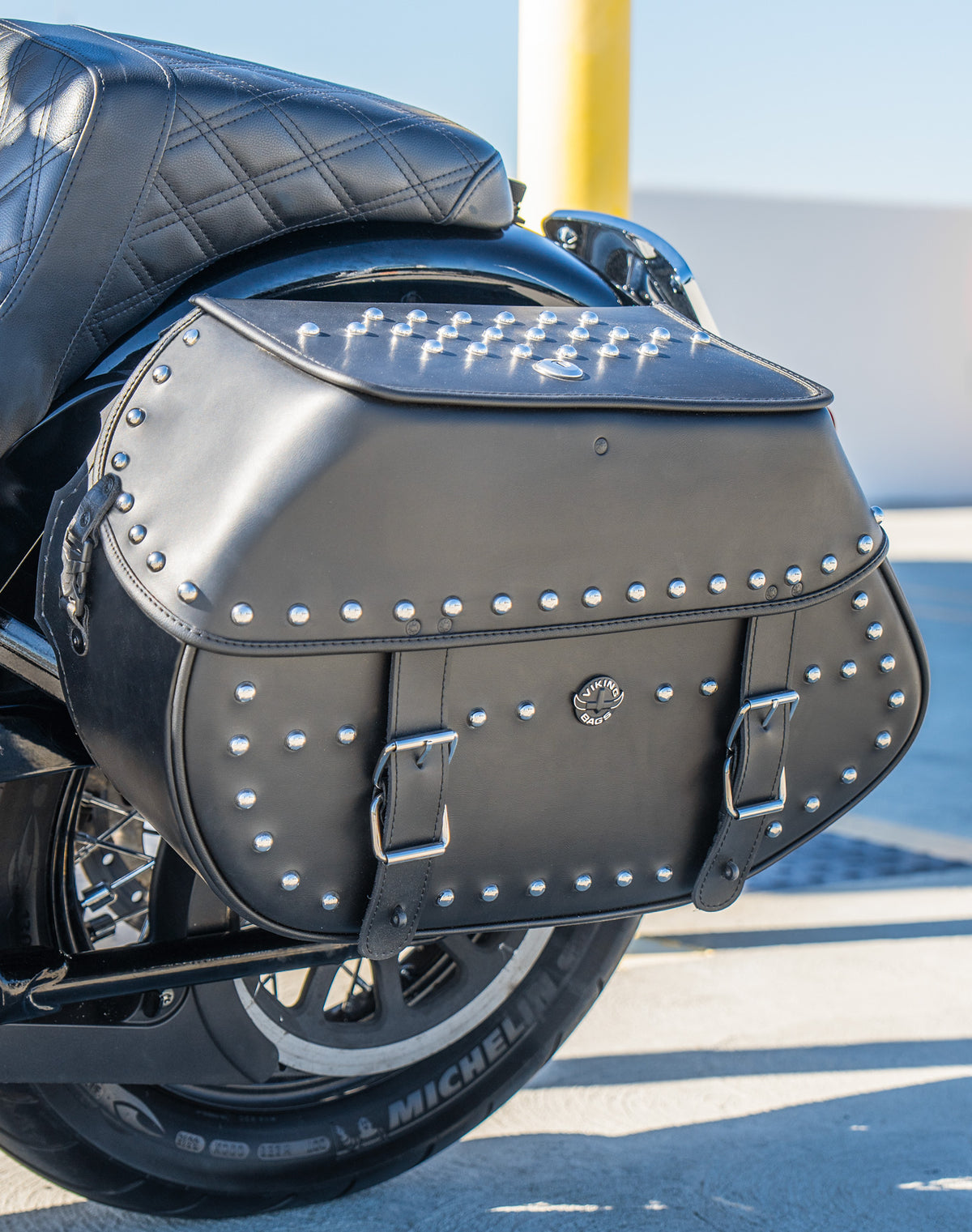 Viking 35L Legacy XL Harley Softail Heritage FLHC/S Studded Leather ...