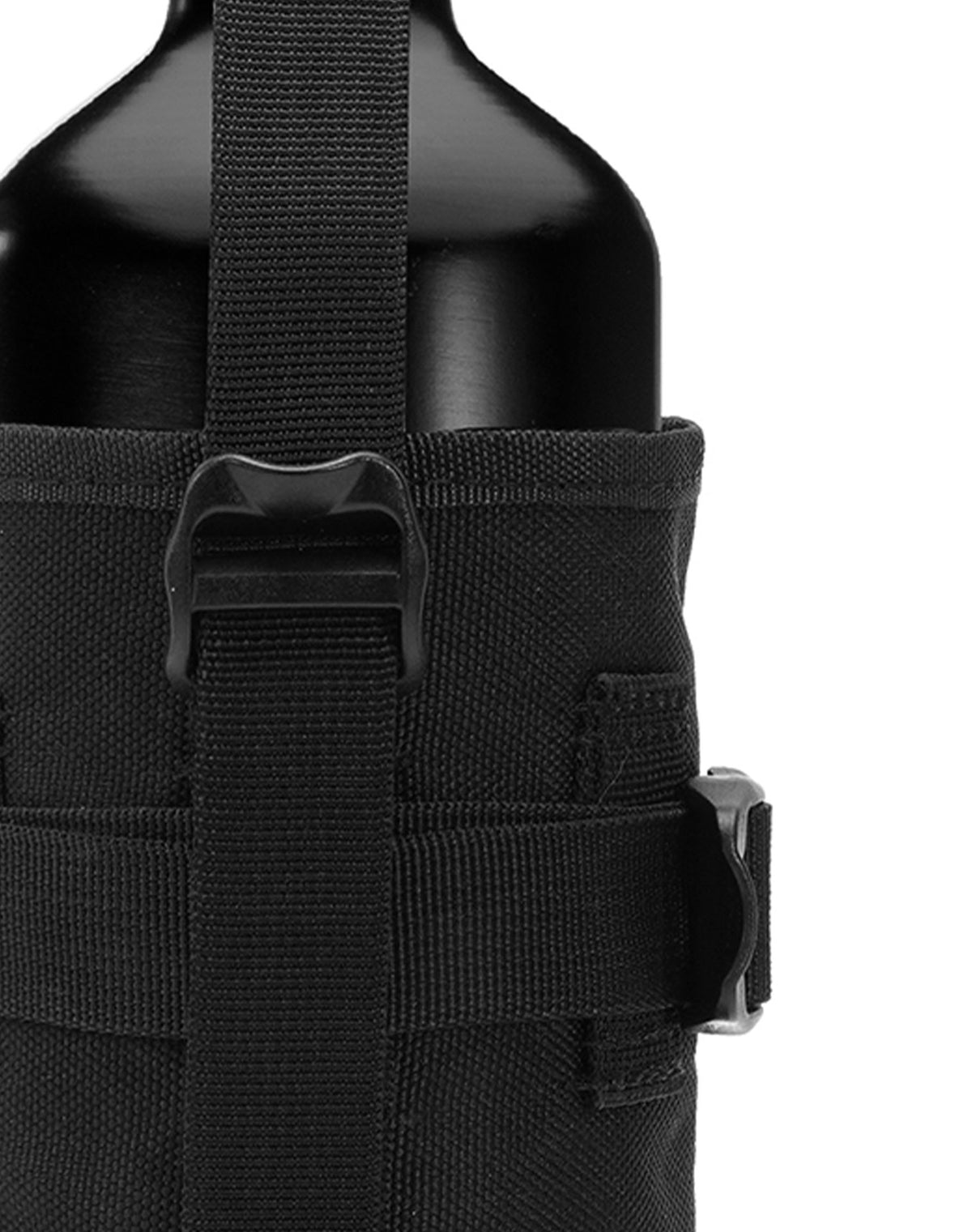 Viking Patriot Aluminum Motorcycle Fuel Bottle with Cordule Bottle Holster