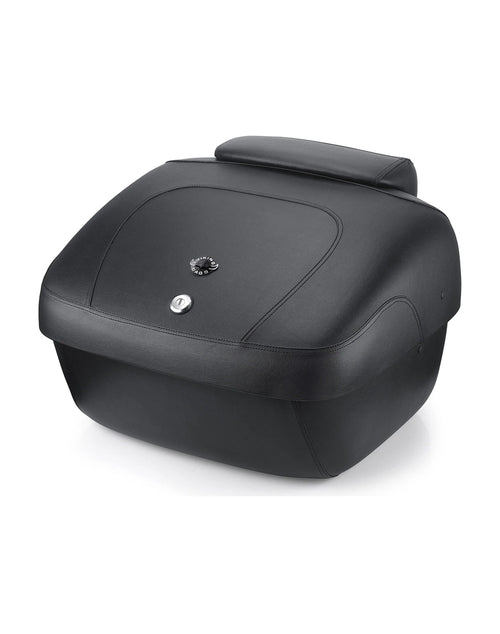 Viking 44L Premium XL Honda Leather Wrapped Motorcycle Hard Trunk