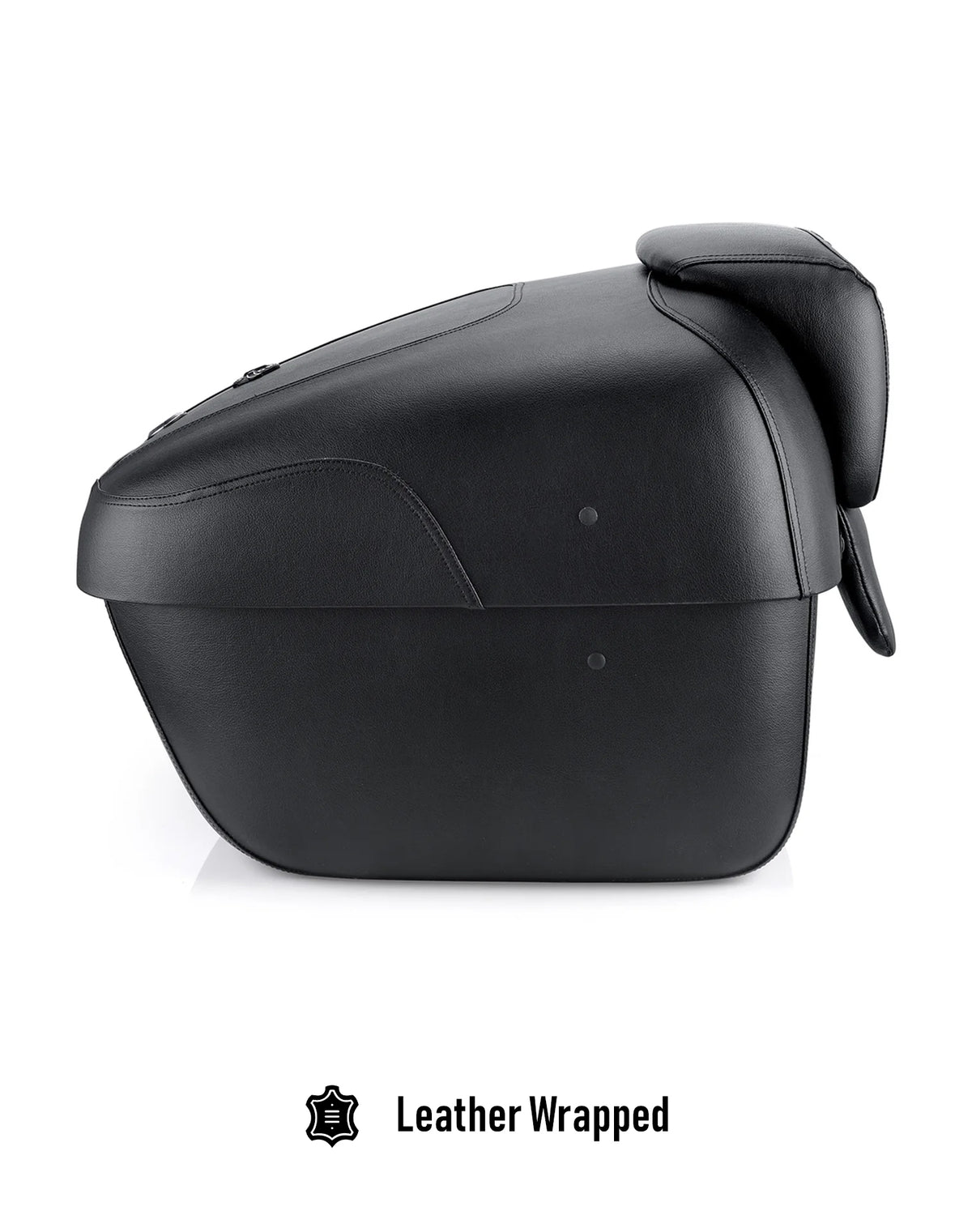 36L - Premium Extra Large Leather Wrapped Hard Motorcycle Trunk