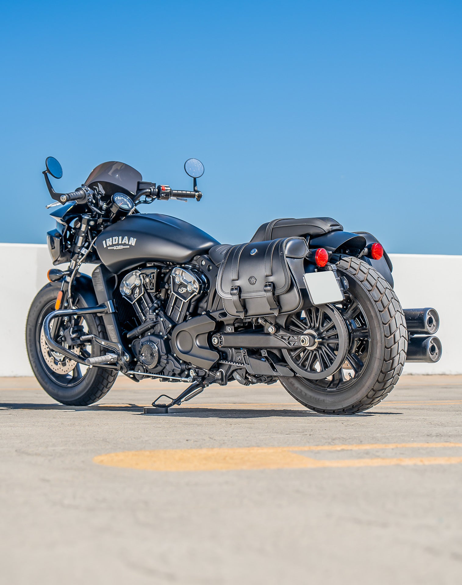 Viking 25L SpiritBlade Large Indian Scout Rogue Sixty Leather Saddlebags