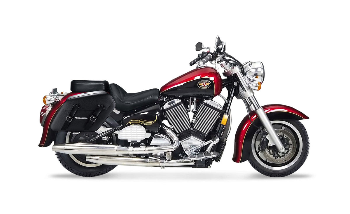 Viking 42L Baldur XL Victory V92C Leather Wrapped Motorcycle Hard ...