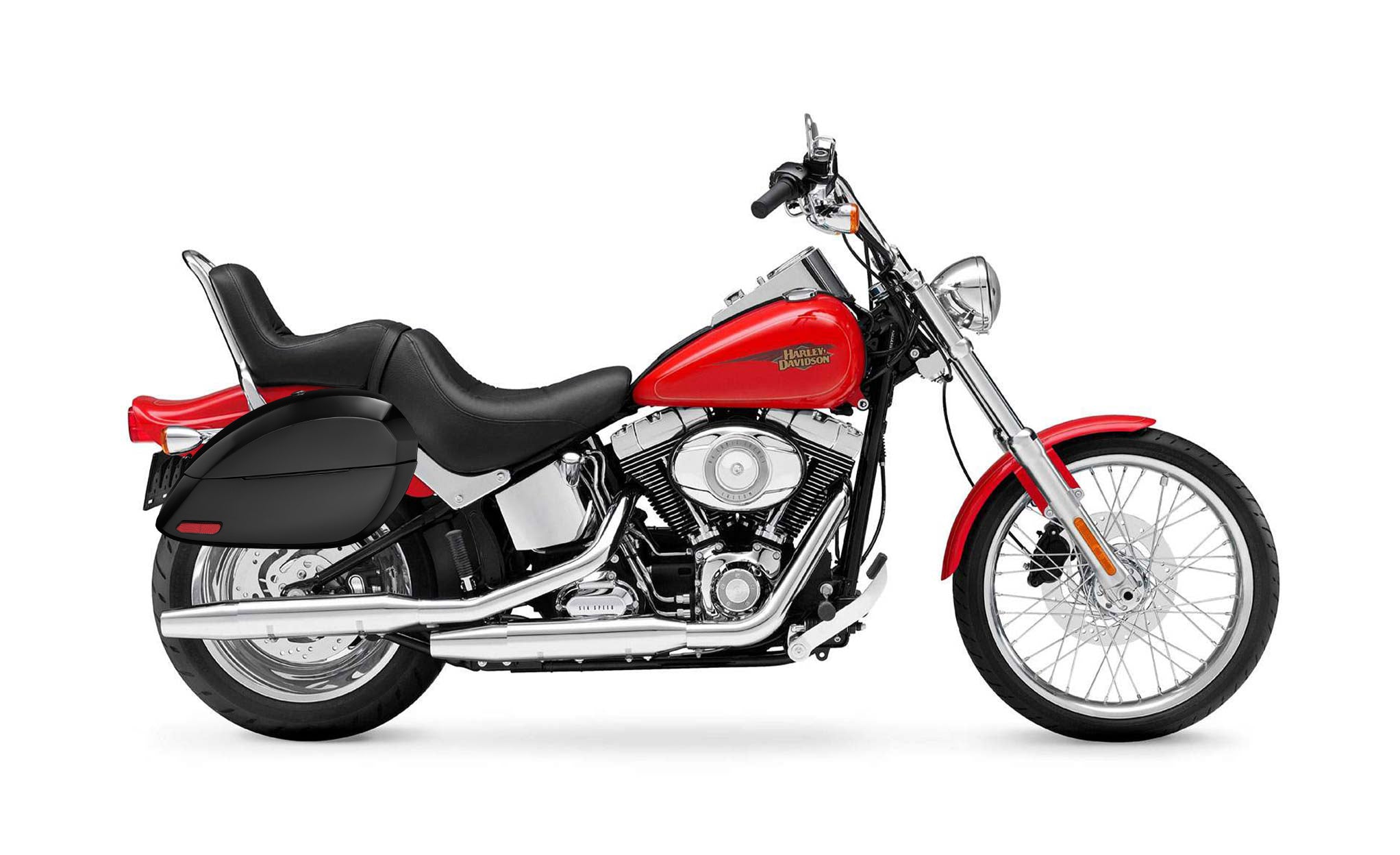 Viking 28L Phantom Large Harley Softail Custom FXSTC Painted Motorcycle ...