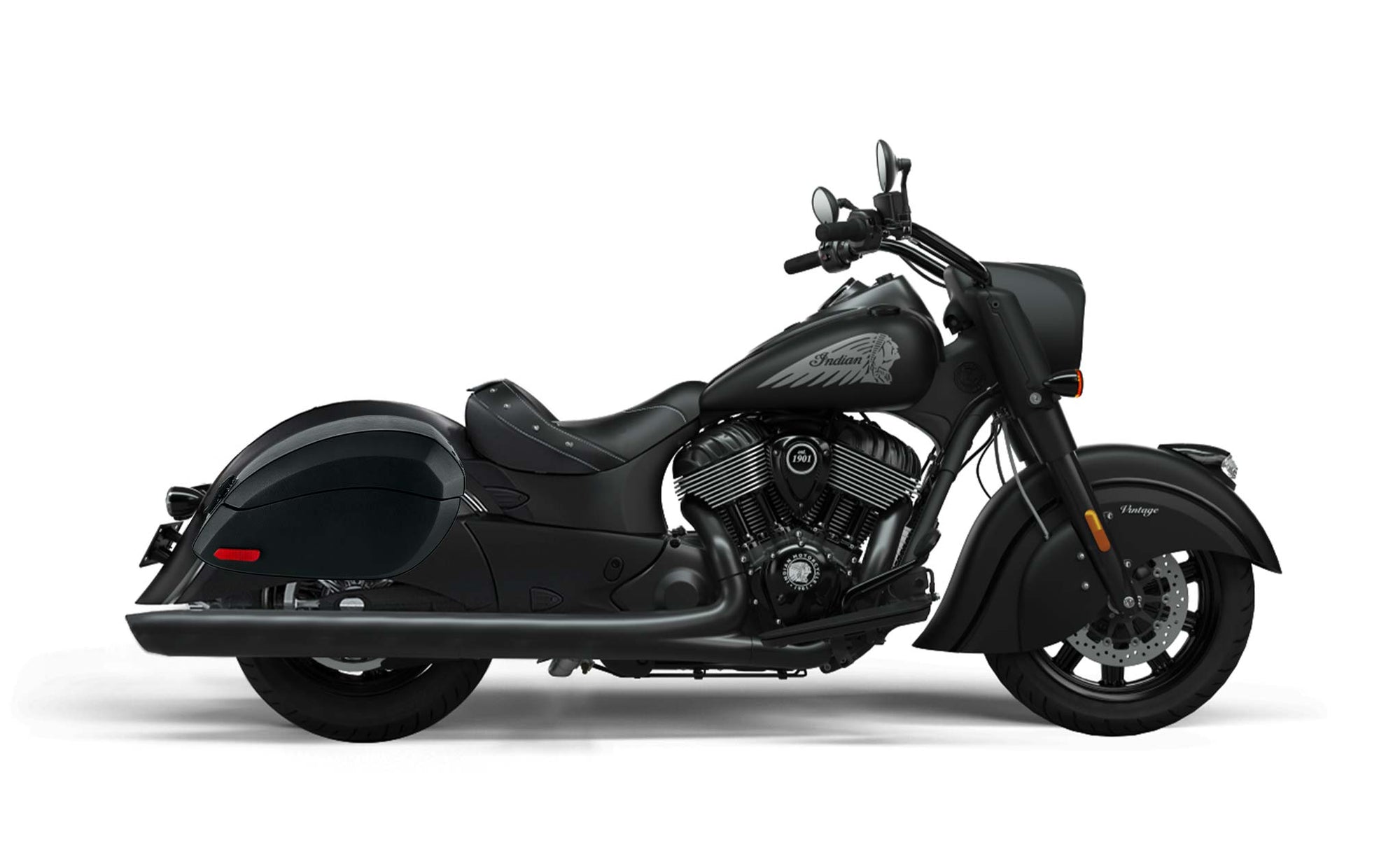 28L - Phantom Large Indian Vintage Darkhorse Leather Wrapped Motorcycl