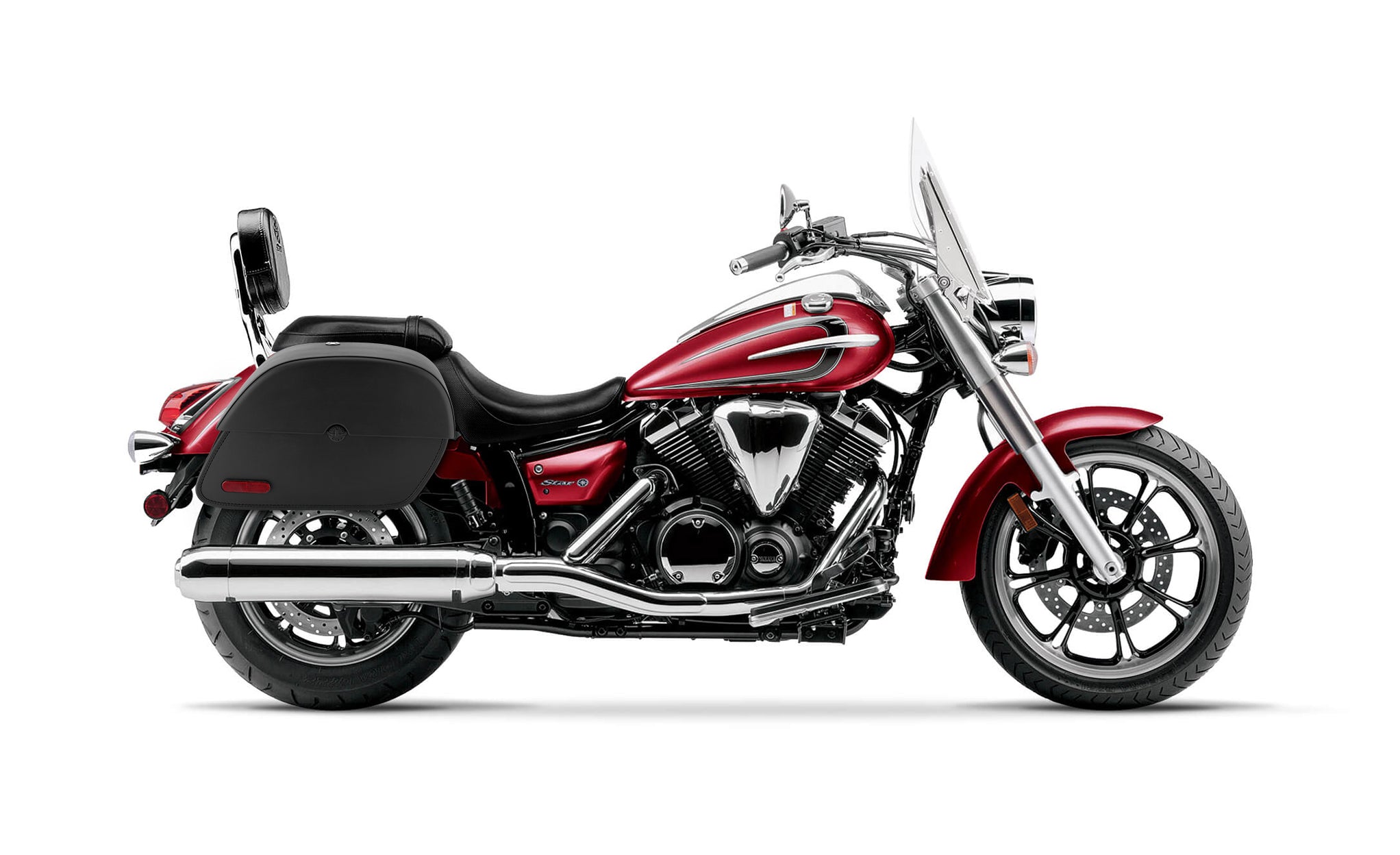 Viking 28L Panzer Medium Yamaha V Star 950 Tourer Leather Motorcycle ...